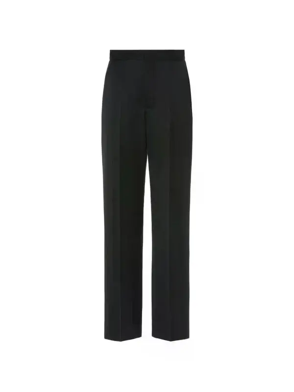 MAISON MARGIELA Wool Front Crease Trousers - Black