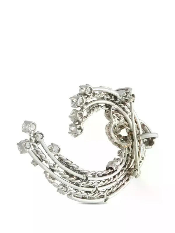 LB EXCLUSIVE Diamond Geometric Brooch