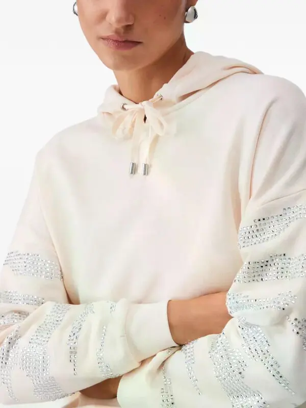 Liu Jo Embellished Hoodie With Drawstring And Appliqués