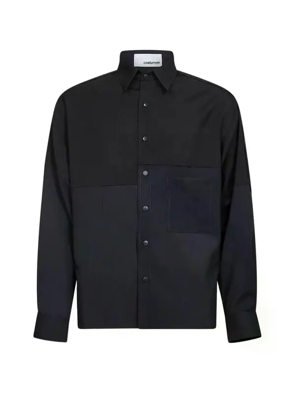 COSTUMEIN Colourblock Patch-pocket Shirt - Blue