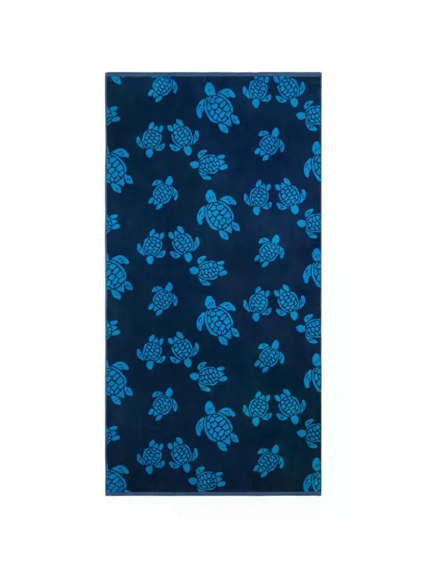 Vilebrequin Turtle Jacquard Beach Towel - Blue