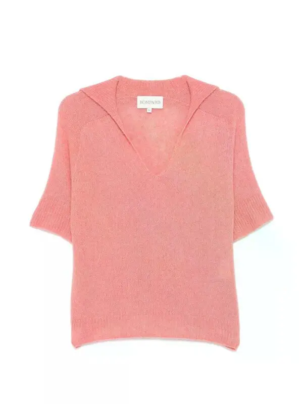 Eric Bompard Short-sleeve Knit Polo Top - Pink