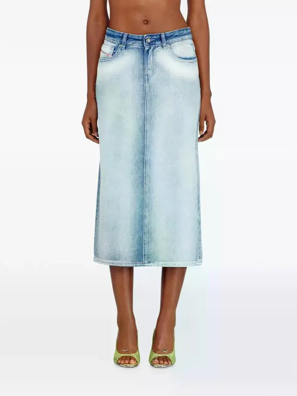 DIESEL® De-skye-fsi Five-pocket Denim Midi Skirt