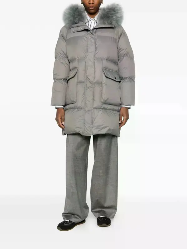 YVES SALOMON Shearling Trimmed Down Coat