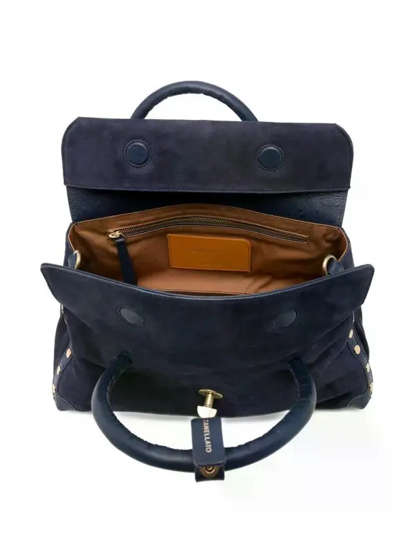 ZANELLATO Top Handle Lock Tote Bag - Blue