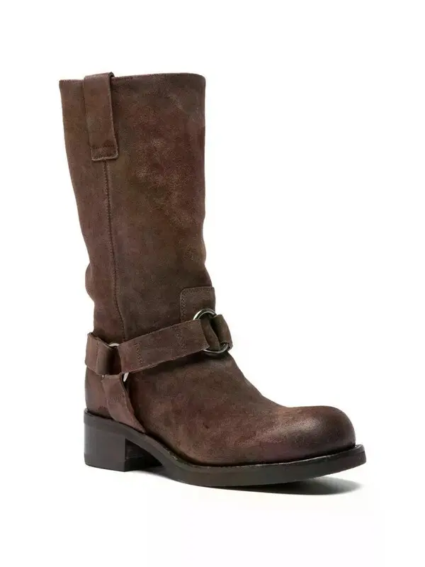 Officine Creative Suede Biker Boots