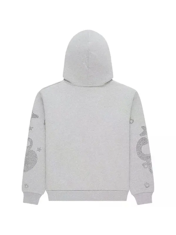 SP5DER Rhinestone-embellished Hoodie - Grey