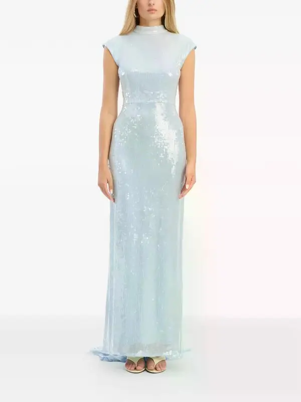 ROTATE BY BIRGER CHRISTENSEN Sequin Maxi Dress - Blue
