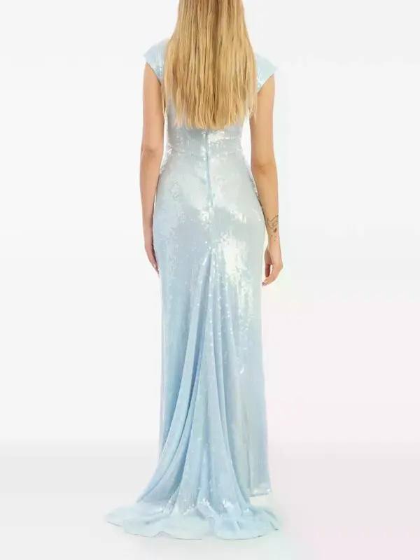 ROTATE BY BIRGER CHRISTENSEN Sequin Maxi Dress - Blue
