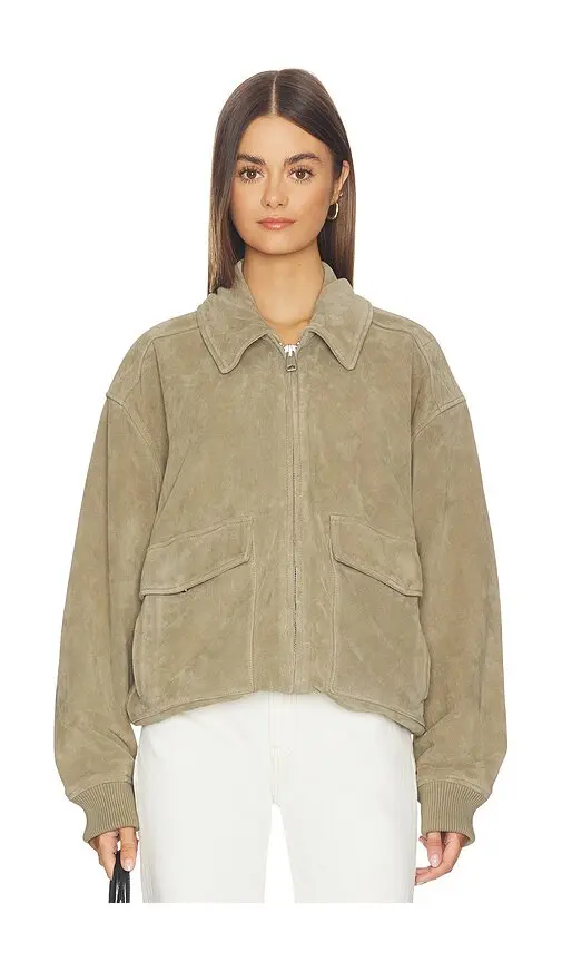 Citizens Of Humanity Vivienne Suede Jacket - Olive