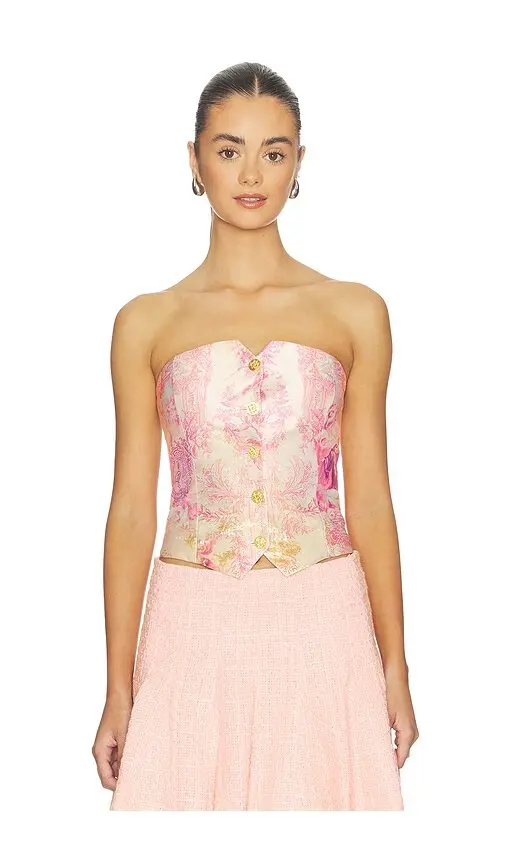 Alice + Olivia Kelcey Strapless Vest - Rose