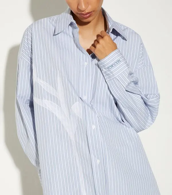 Max & Co. Oversized Embroidered Stripe Shirt
