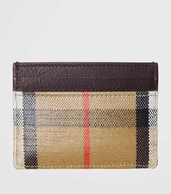 Burberry Check Card Holder - Beige