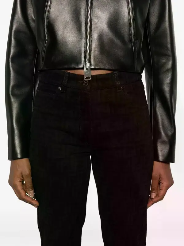 Fendi Ff Monogram Button-fastening Jeans