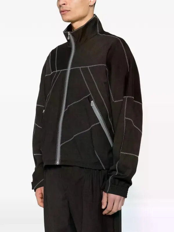 KIKO KOSTADINOV Fosco Zigzag-stitching Zip-fastening Jacket - Grey