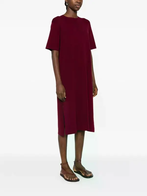 Eric Bompard Round-neck Midi Dress - Red