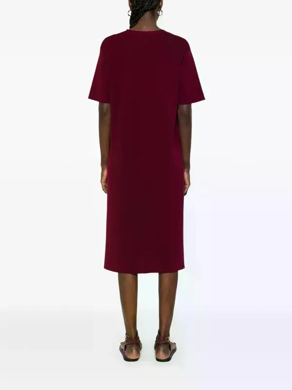 Eric Bompard Round-neck Midi Dress - Red