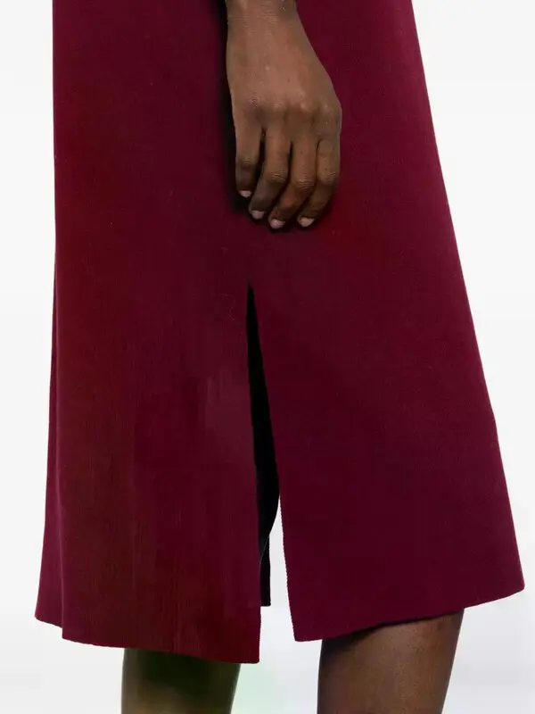 Eric Bompard Round-neck Midi Dress - Red