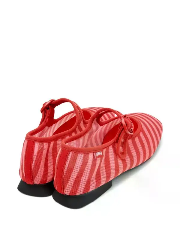 Camper Casi Myra Striped Buckle Flats - Red