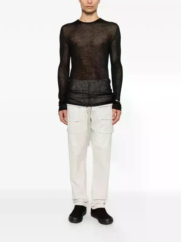 Rick Owens Ribbed Crew-neck Long-sleeve Sweater