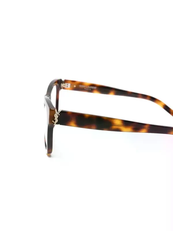 Saint Laurent Square Frame Tortoiseshell Glasses