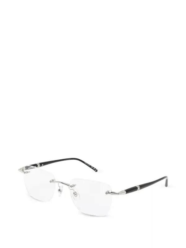 Montblanc Rimless Rectangle Glasses - Silver