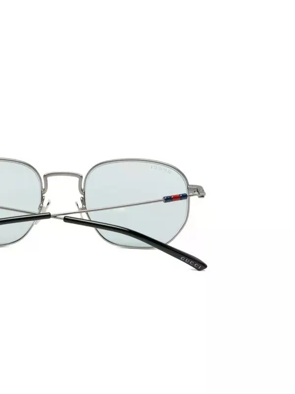 Gucci Geometric-frame Sunglasses - Grey