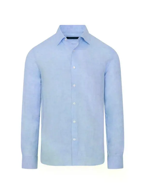 PATRICK ASSARAF Chambray Long-sleeve Shirt - Blue