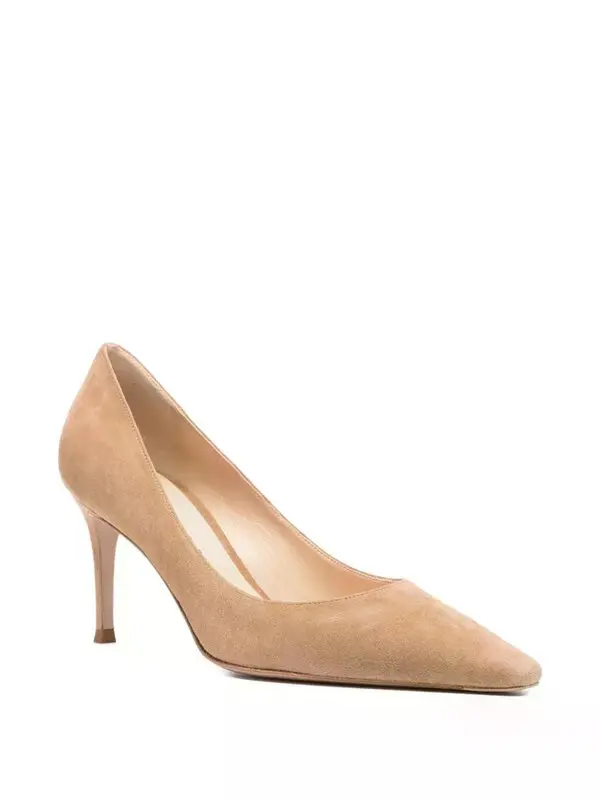 Roberto Festa Beige Suede Pointed Toe Pumps