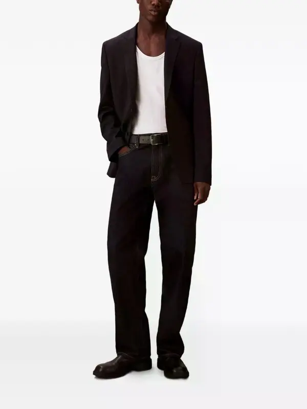 Calvin Klein 90's Logo Patch Straight Leg Jeans