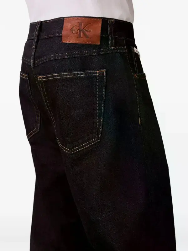 Calvin Klein 90's Logo Patch Straight Leg Jeans