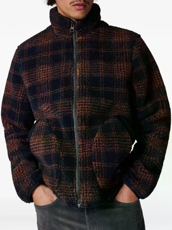 Paul Smith Plaid Fleece Zip Jacket
