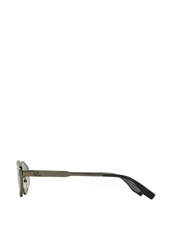 Karl Lagerfeld Monogram Geometric Sunglasses - Grey
