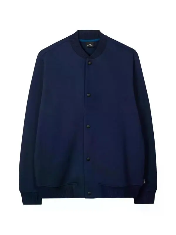Paul Smith Bomber Jacket With Button Detail - Blue