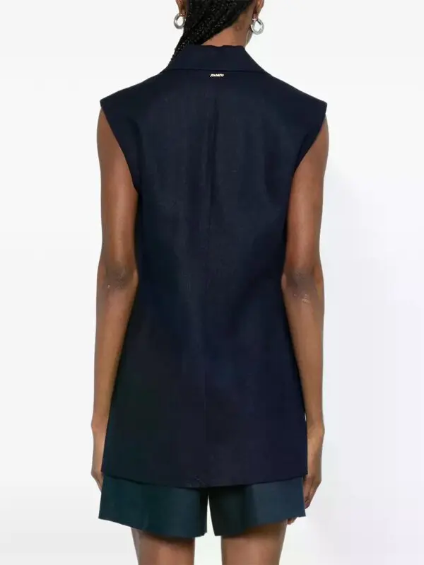 TWINSET Sleeveless Jacket With Floral Embroidery