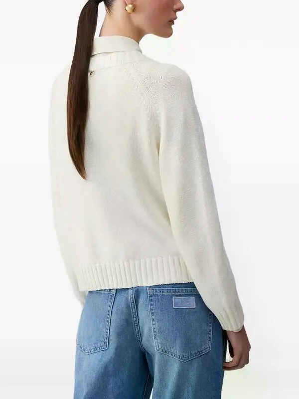 Liu Jo Embellished Round Neck Long Sleeve Sweater