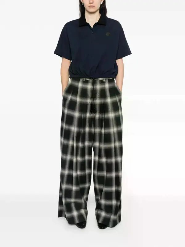 Moncler Drawstring Waistband Logo-patch Polo Shirt