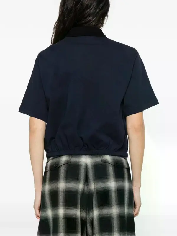 Moncler Drawstring Waistband Logo-patch Polo Shirt