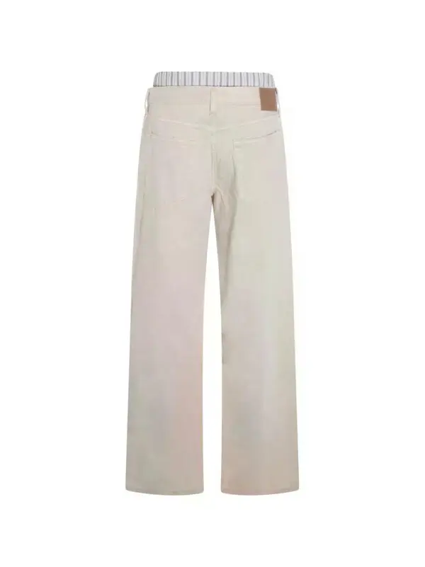 Rag & Bone Striped-waist Drawstring Jeans - Neutrals