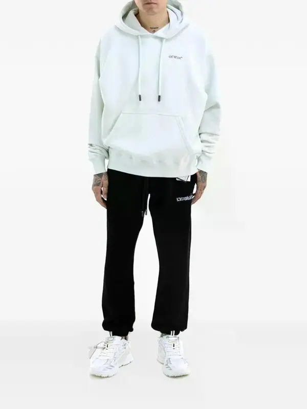 Off-White Logo-detail Hoodie - Blue