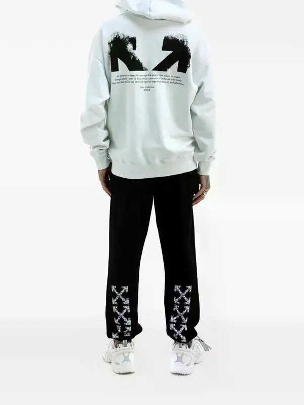 Off-White Logo-detail Hoodie - Blue