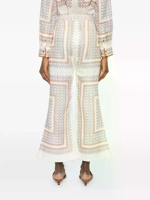 Zimmermann Wide Leg Printed Trousers