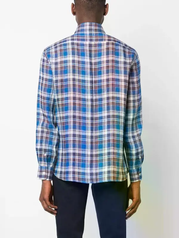 Brunello Cucinelli Check-pattern Linen Shirt
