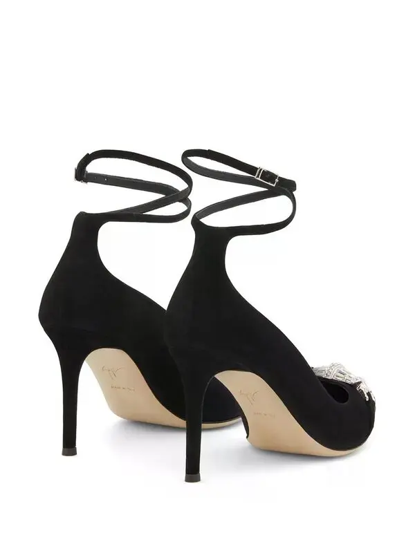 GIUSEPPE ZANOTTI Crystal-embellished Suede Pumps