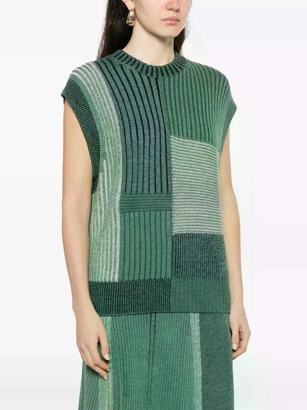 Eric Bompard Patchwork Sleeveless Vest
