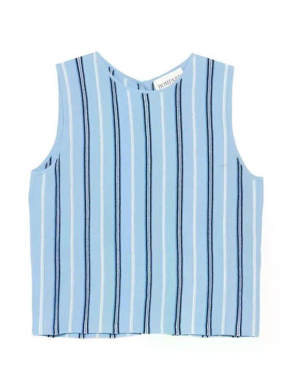 Eric Bompard Sleeveless Striped Top - Blue