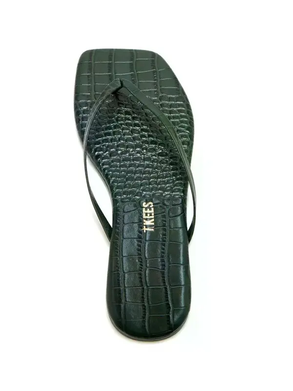 Tkees Lily Crocodile Flip-flops - Green