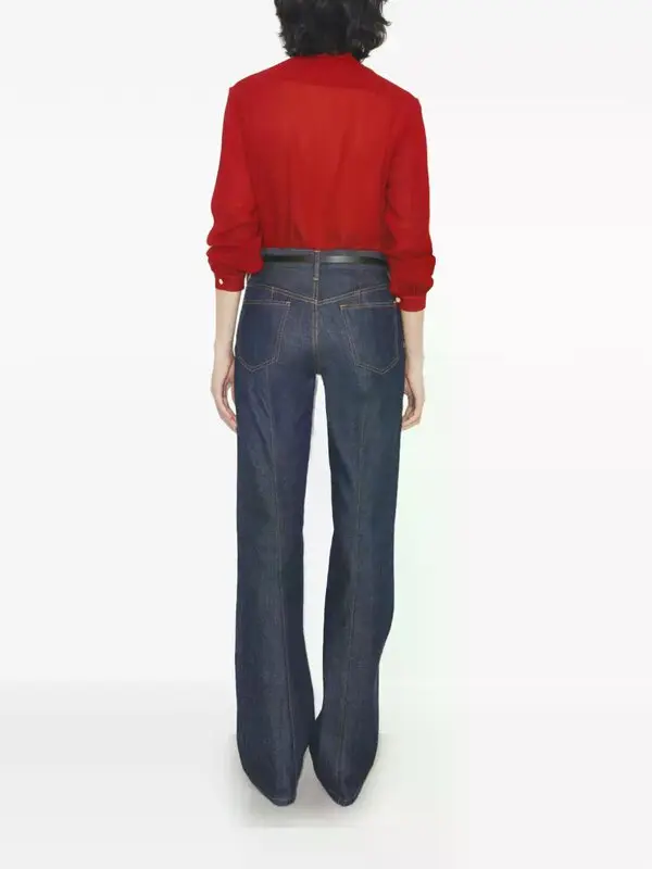 Tory Burch Georgette Bow Blouse - Red