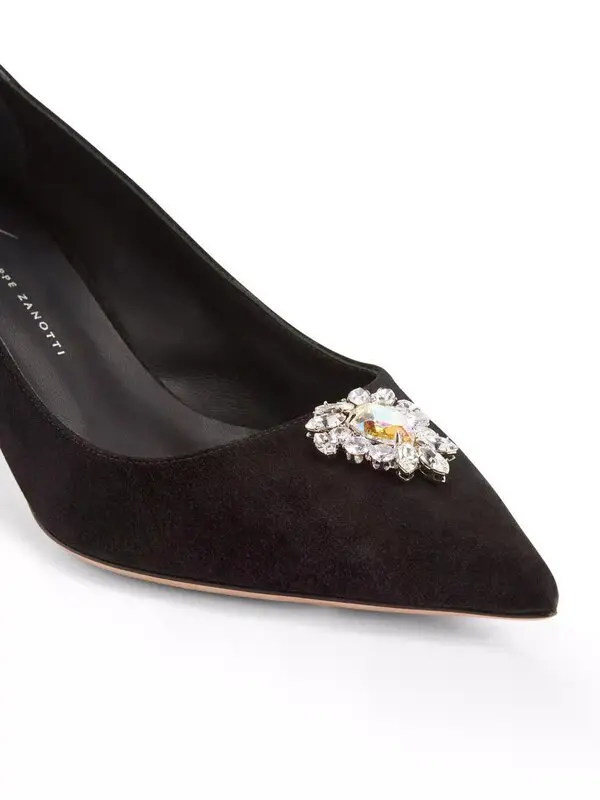 GIUSEPPE ZANOTTI Embellished Leather Pumps