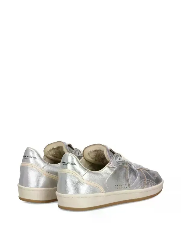 Philippe Model Perforated Low Trainers - Silver